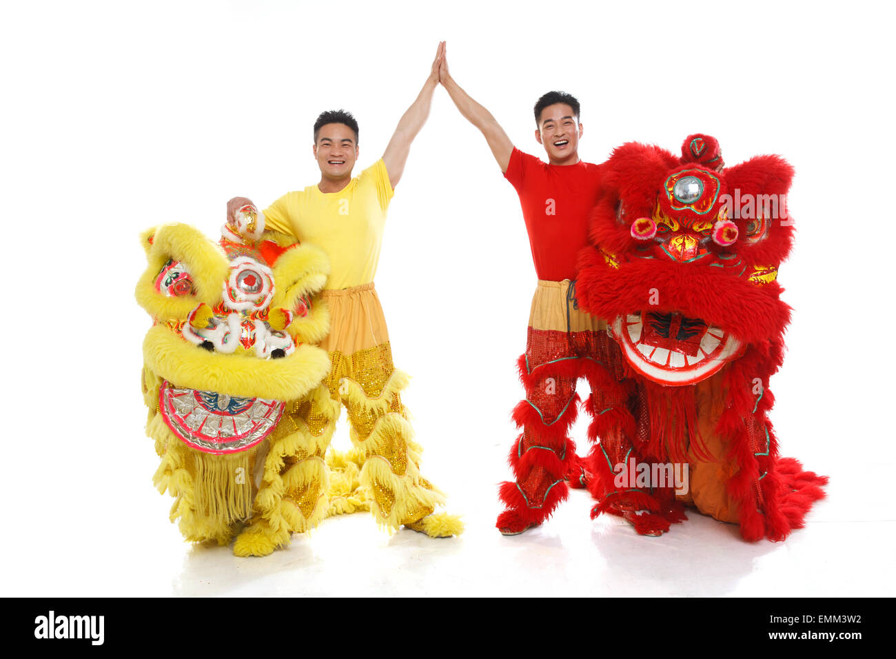 Two lion dance performers hi-res stock photography and images - Alamy