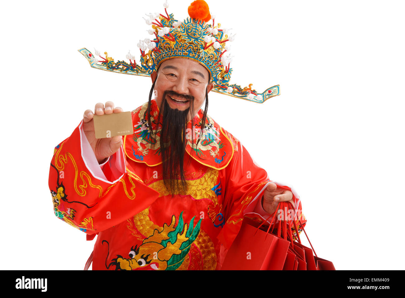 The God of wealth shopping Stock Photo - Alamy