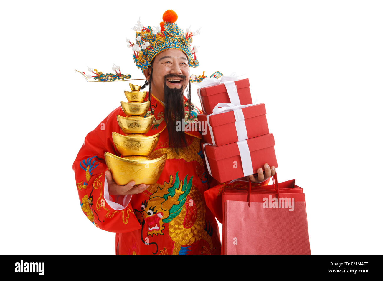 The God of wealth shopping Stock Photo - Alamy