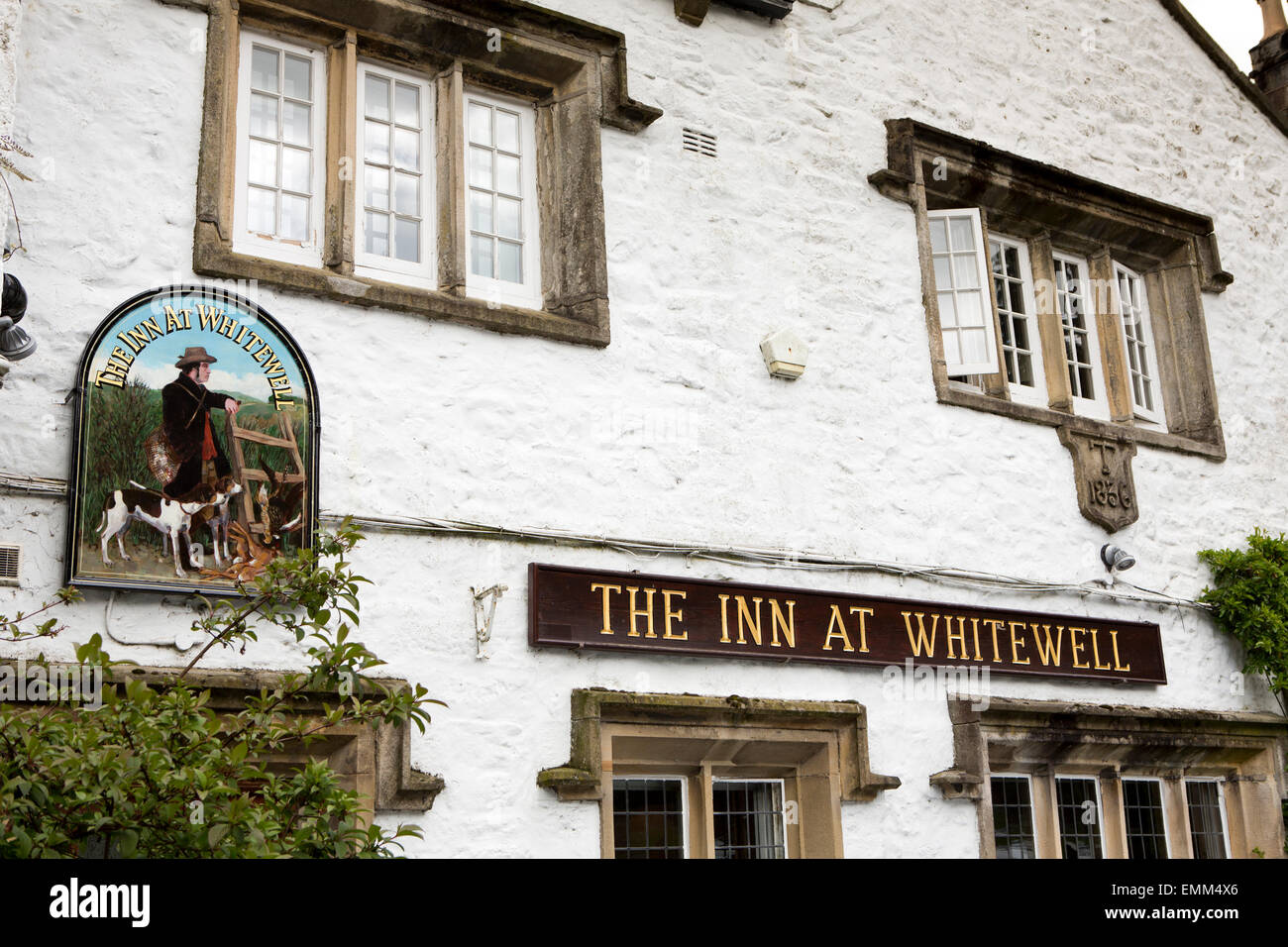 UK, England, Lancashire, Ribble Valley, Whitewell, sign of the Duchy of ...