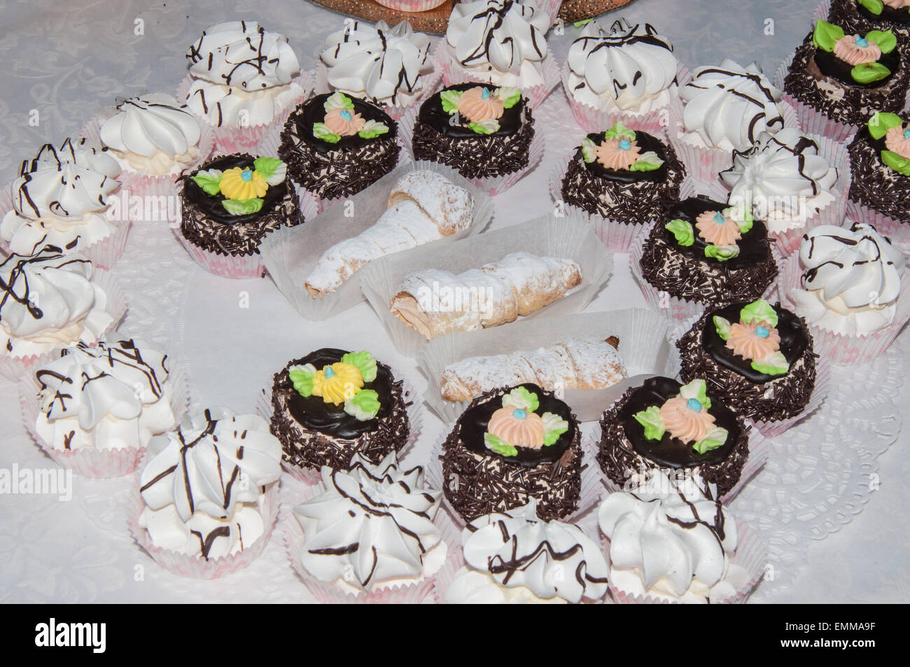 Pastry tray with colorful and delicious pastries Stock Photo - Alamy