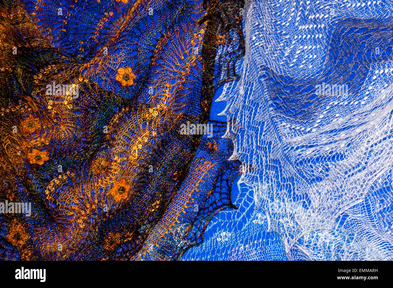 Orenburg downy shawl from natural goat fluff Stock Photo - Alamy