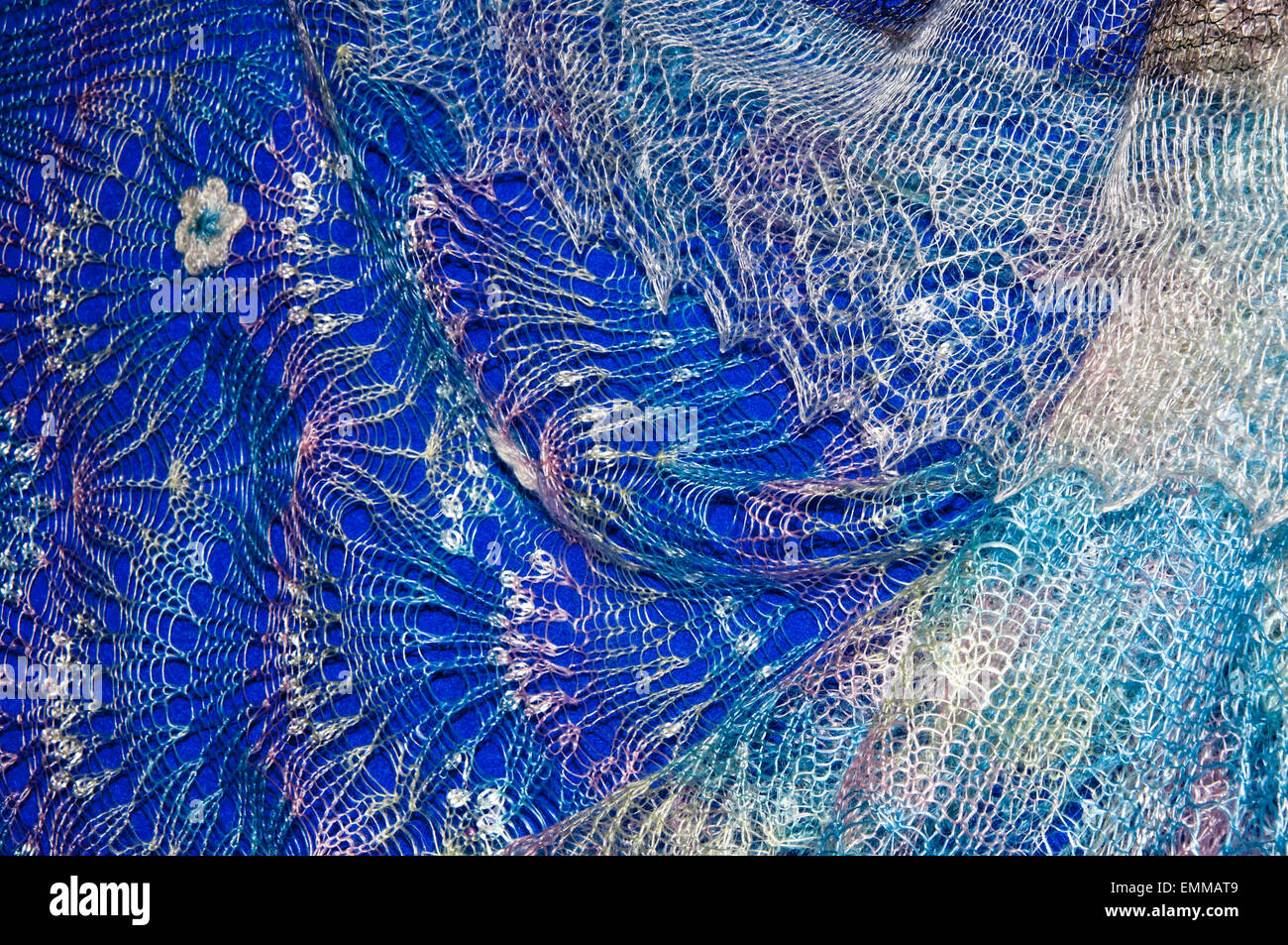Orenburg downy shawl from natural goat fluff Stock Photo - Alamy
