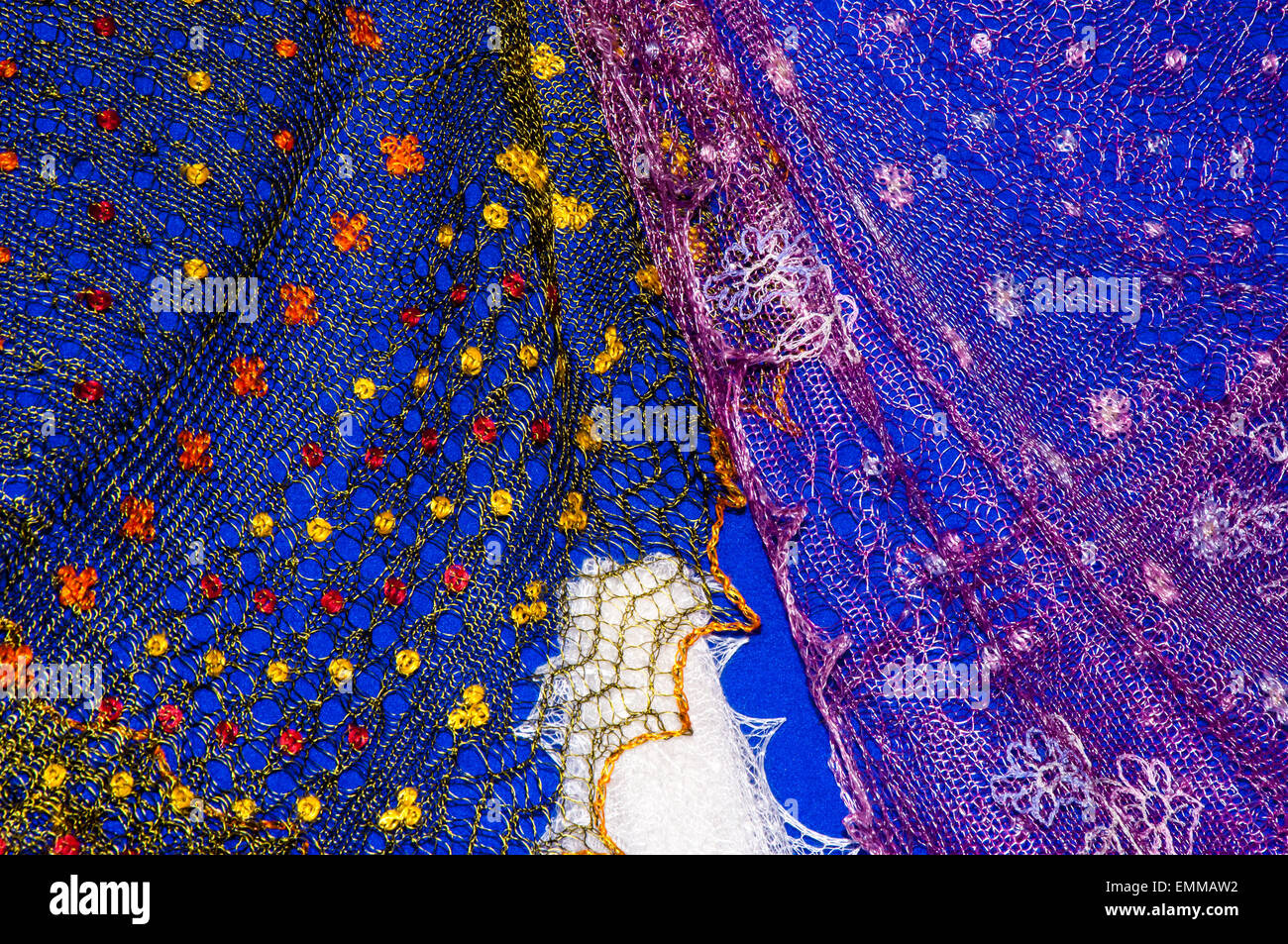 Orenburg downy shawl from natural goat fluff Stock Photo - Alamy