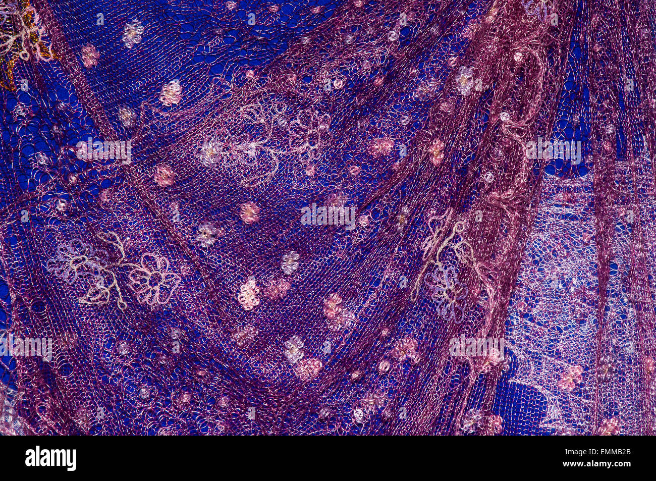 Orenburg downy shawl from natural goat fluff Stock Photo - Alamy