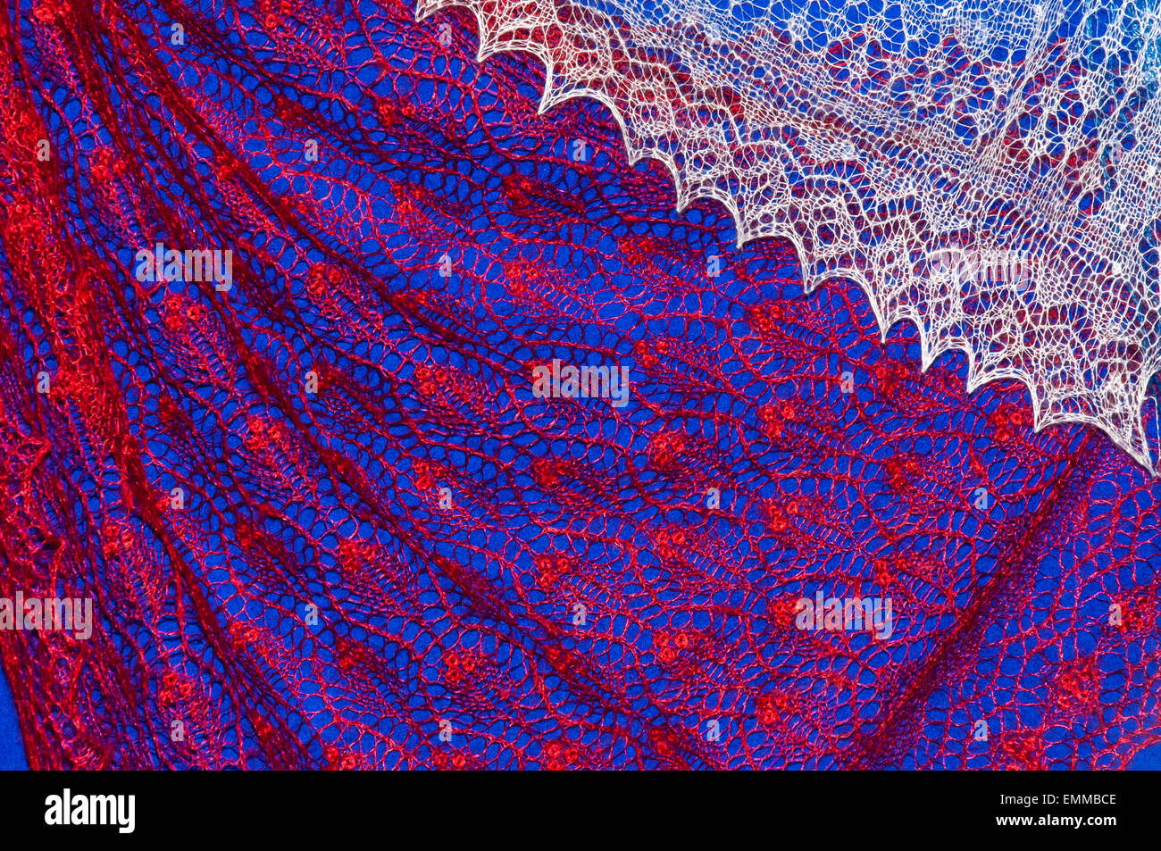 Orenburg downy shawl from natural goat fluff Stock Photo - Alamy