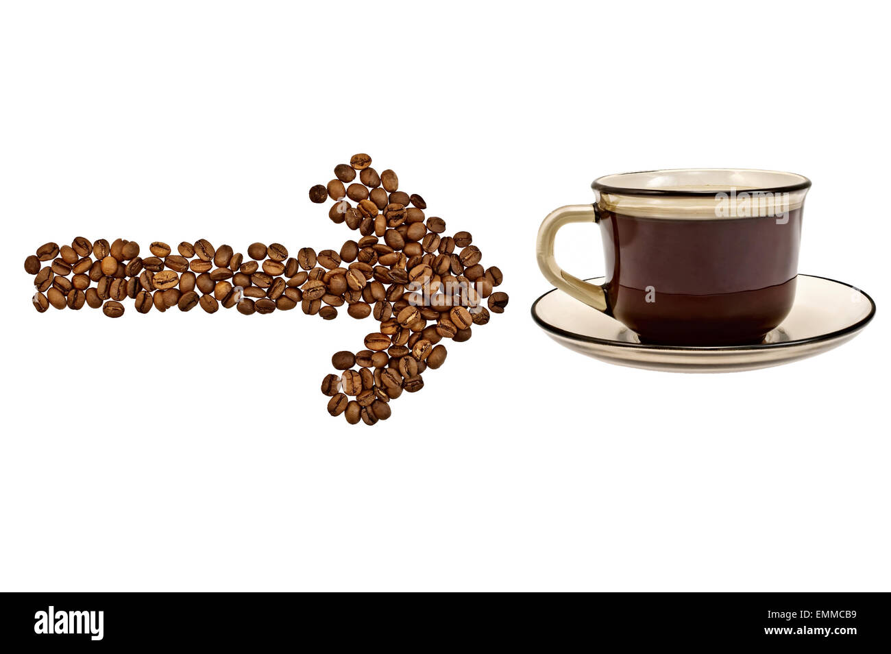 Arrow sign coffee beans hi-res stock photography and images - Alamy