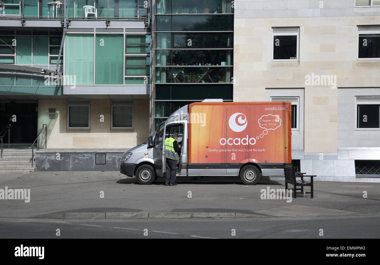 ocado delivery van in york Stock Photo - Alamy