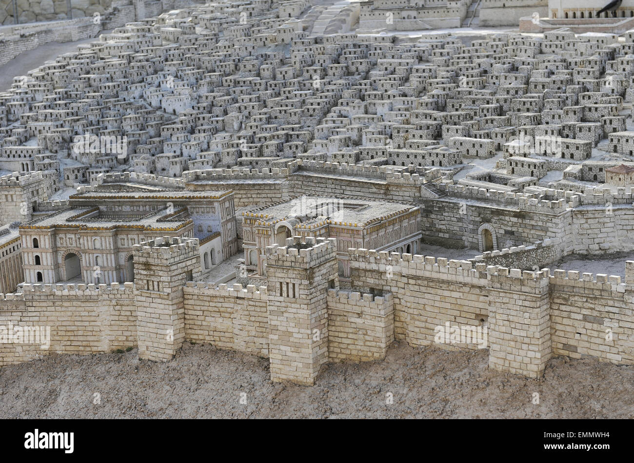 Model of the city of Jerusalem and the so-called Second Temple ...