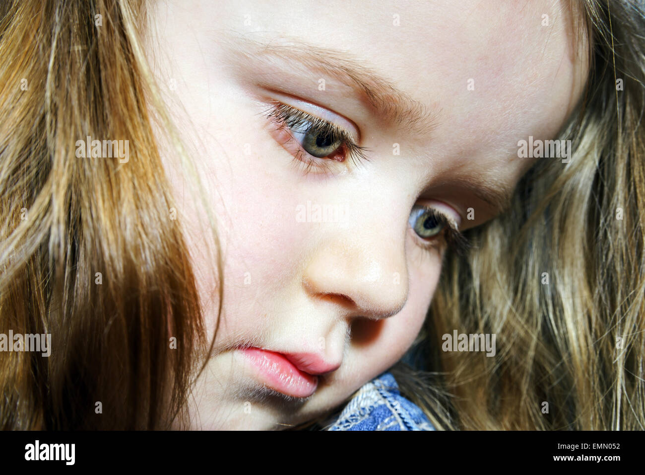 Cute little girl close-up face portrait, studio shoot Stock Photo - Alamy