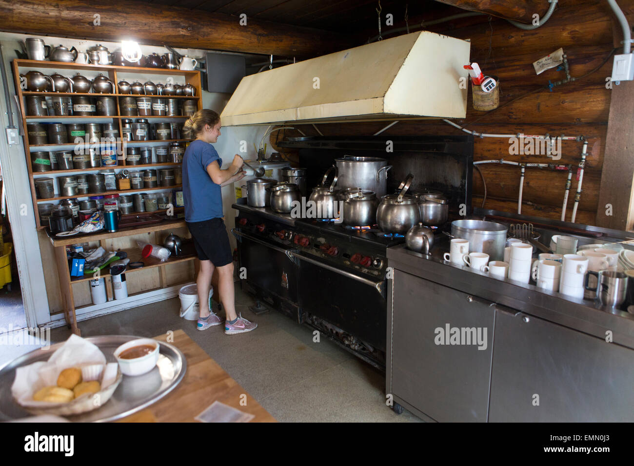 tea house at lake Agnes near Lake Louise, Canada Stock Photo - Alamy