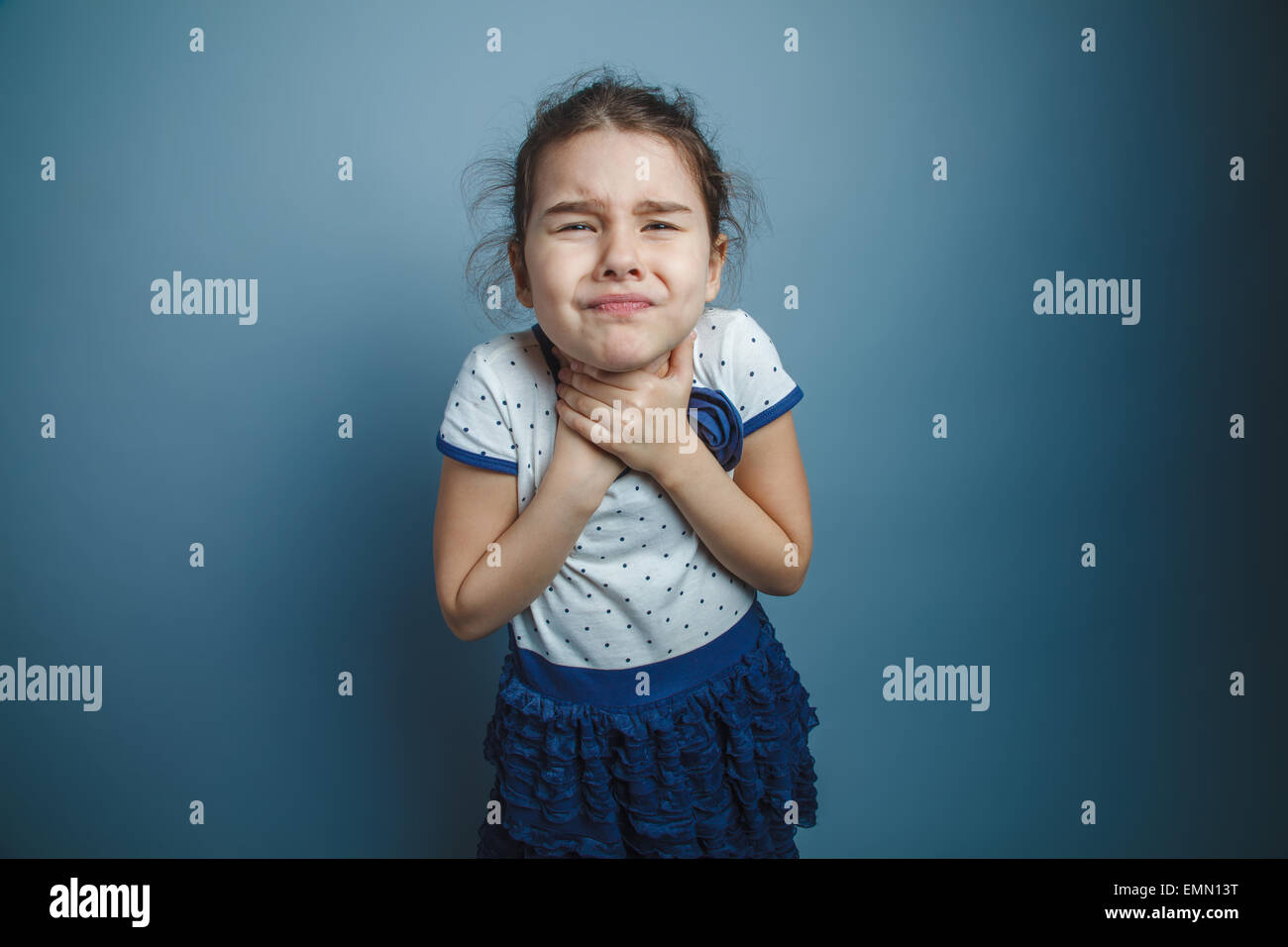 a girl of seven European appearance brunette holding hands by the ...