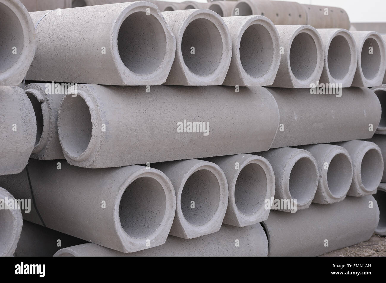 Pipe of cement for the building trade Stock Photo - Alamy