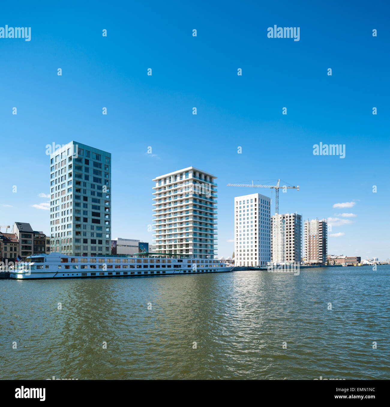 Belgium, Antwerp, towers at Kattendijkdok-Westkaai Stock Photo - Alamy