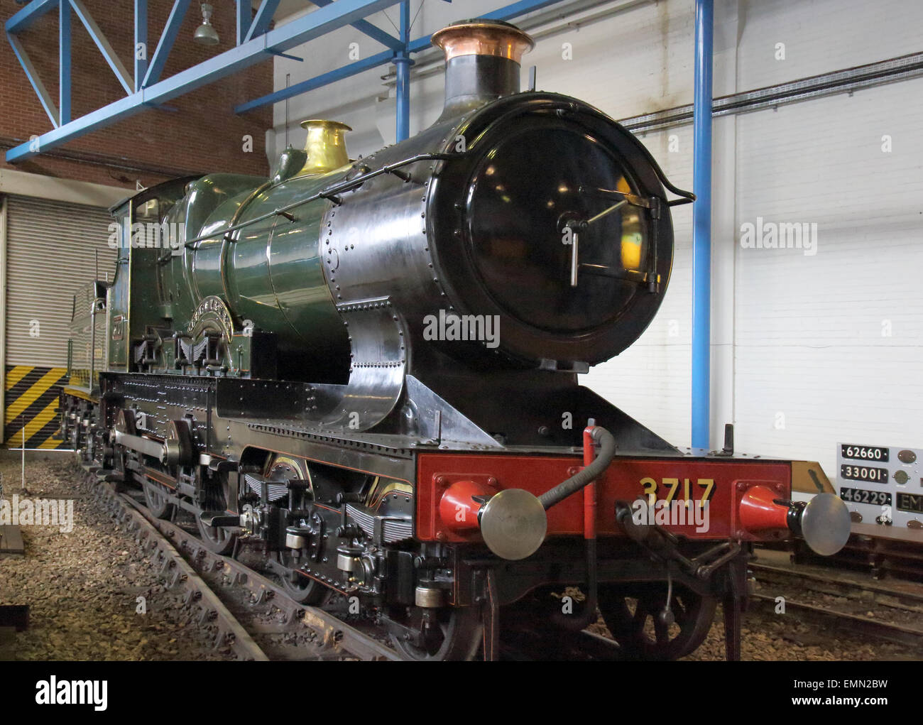 old steam trains in the national railway museum in york england Stock ...