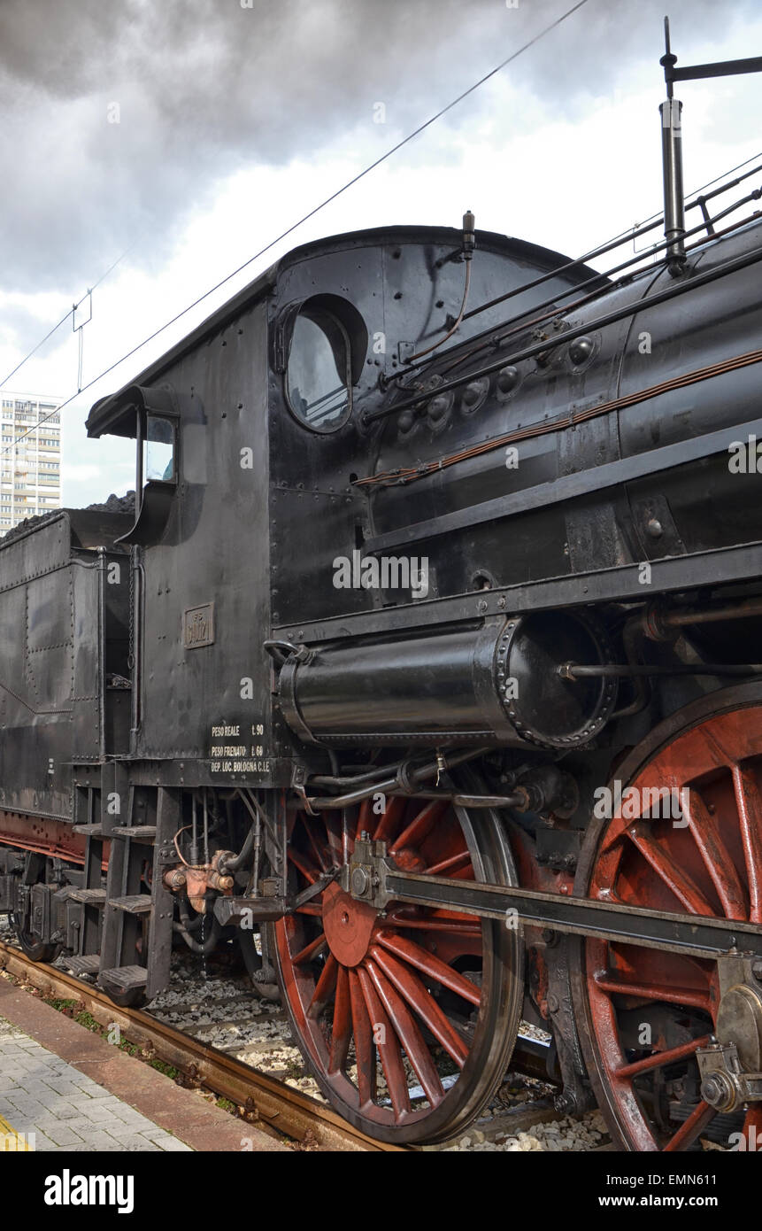 Detail of old classic steam locomotive Stock Photo - Alamy
