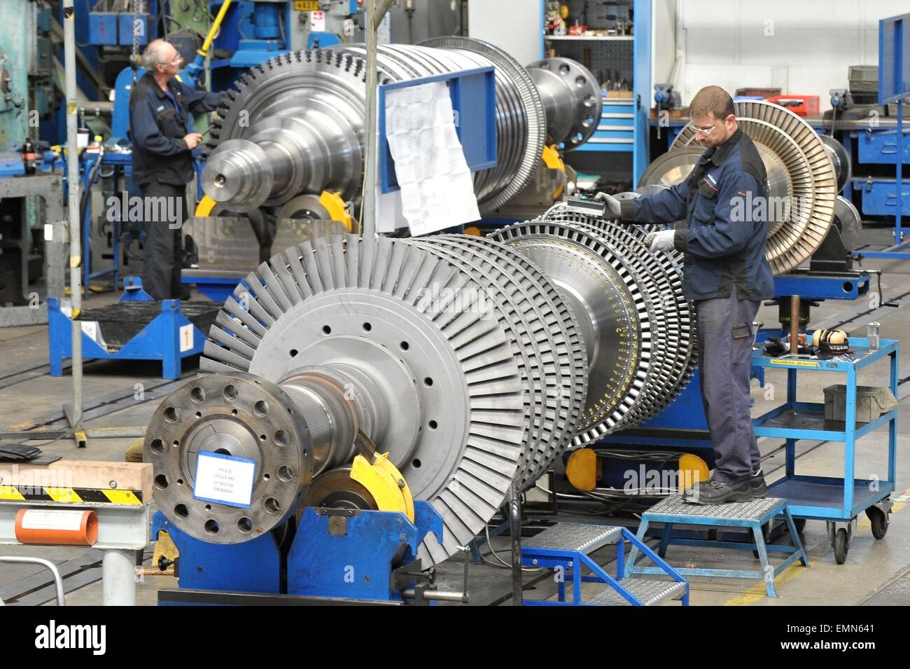 Pilsen, Czech Republic. 22nd Apr, 2015. Turbine manufacturer Doosan ...