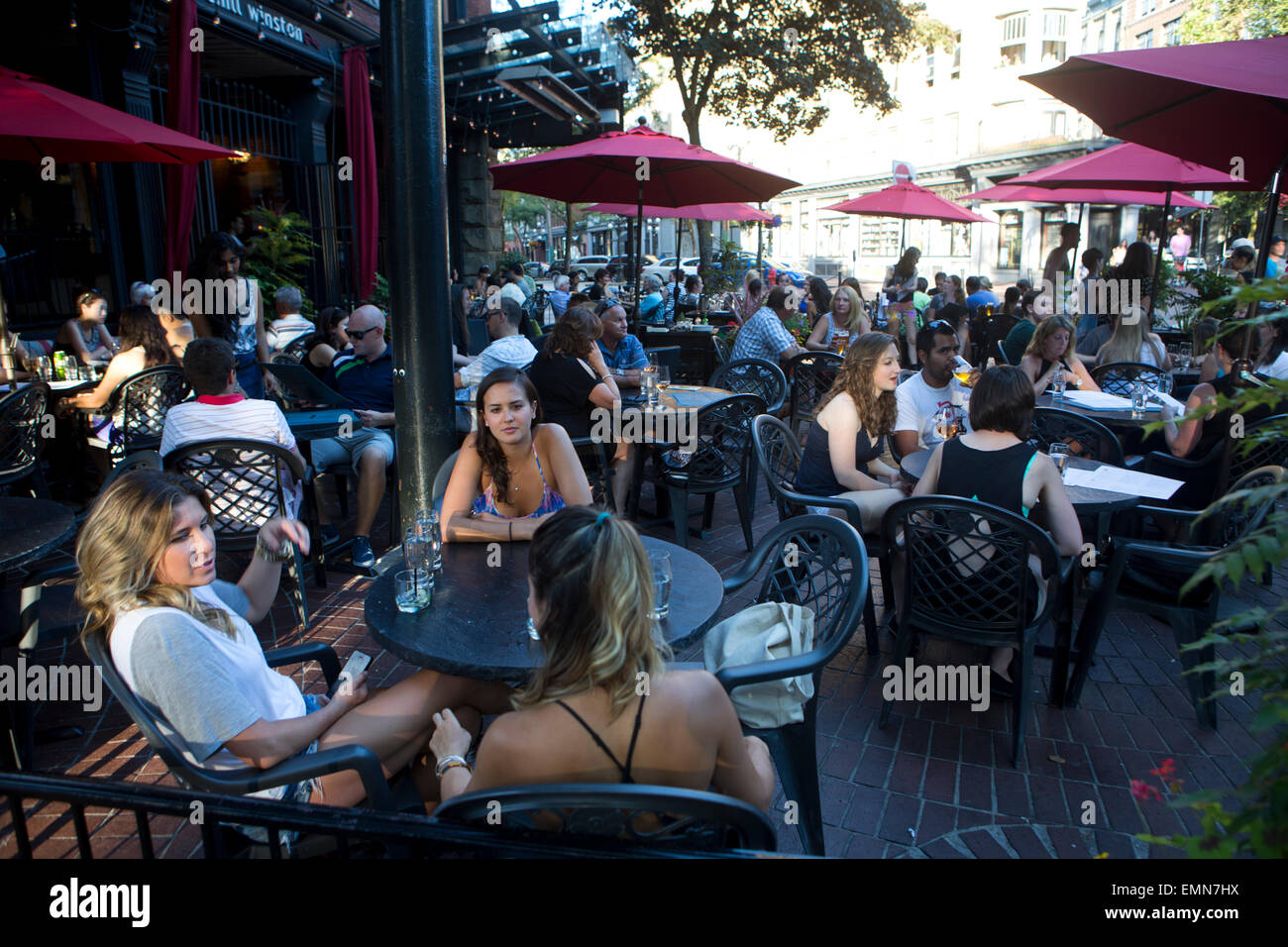 Terrace in Vancouver downtown Stock Photo - Alamy