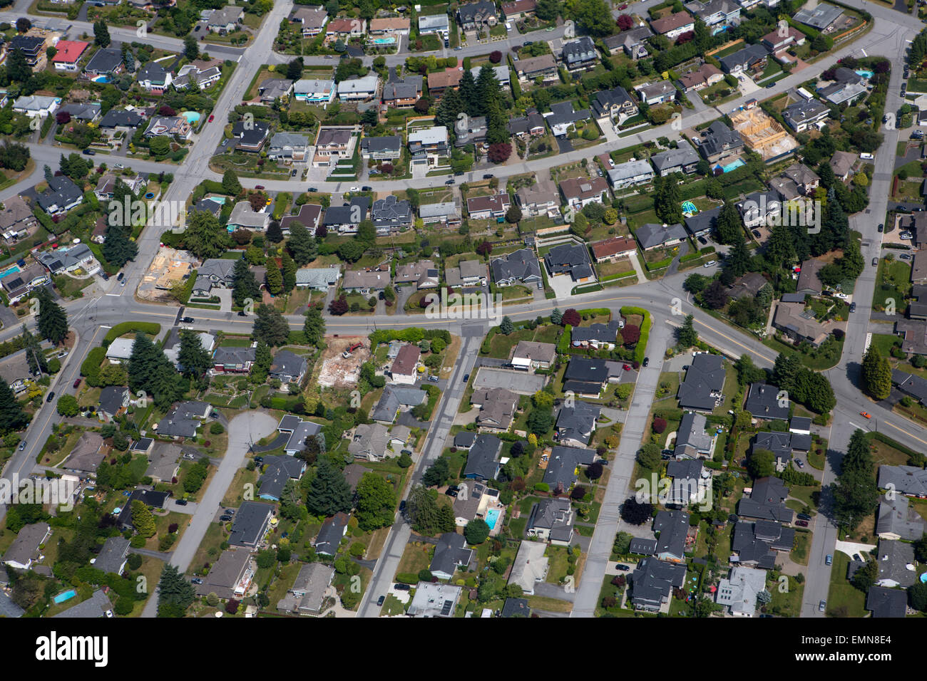 aerial view on Vancouver suburbian city Stock Photo - Alamy