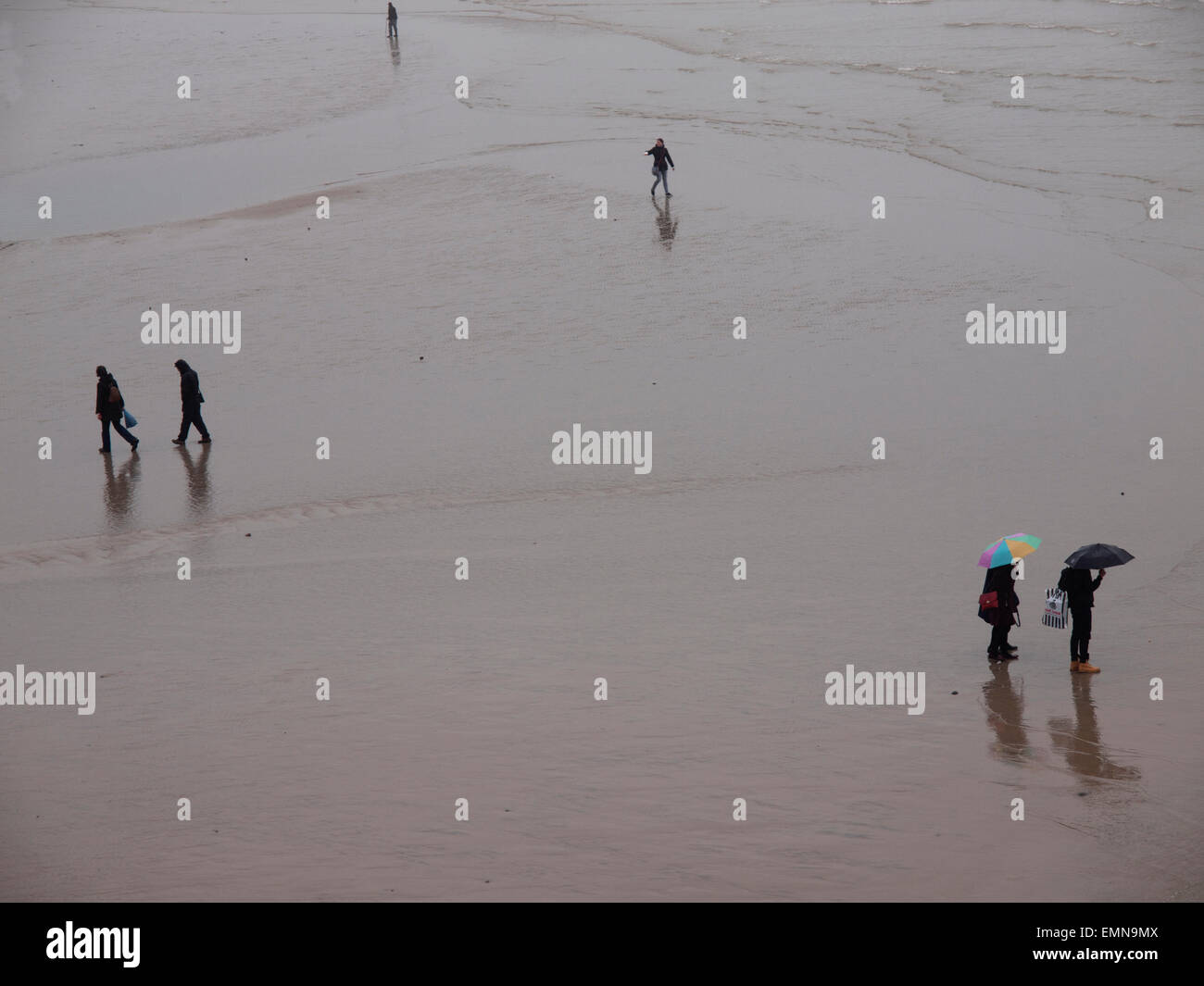 A wet winter's day on the beach in Brighton Stock Photo - Alamy