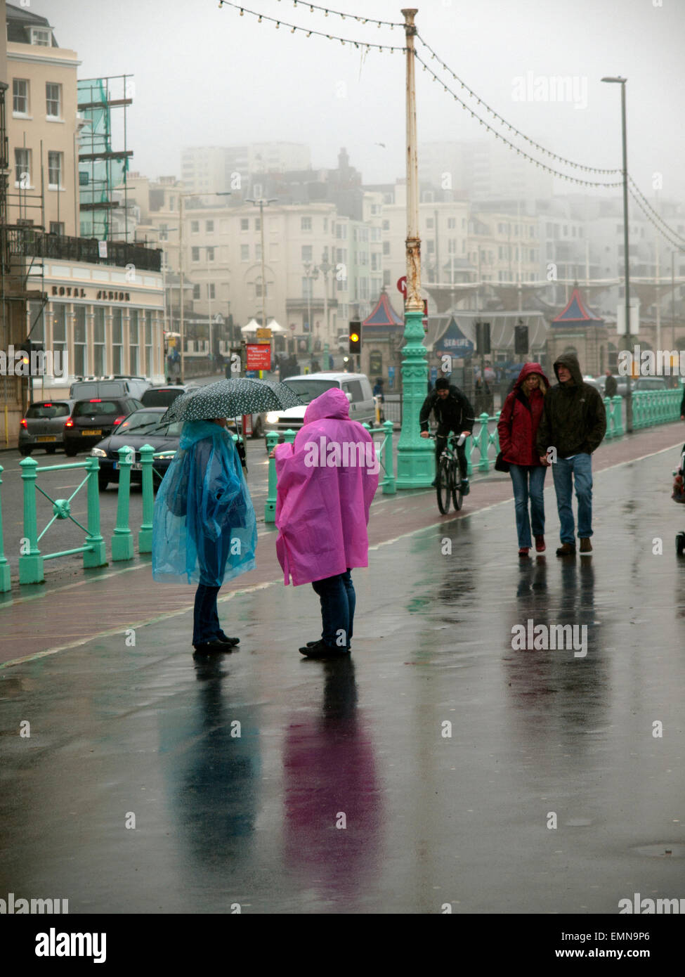 A wet winter's day in Brighton Stock Photo - Alamy