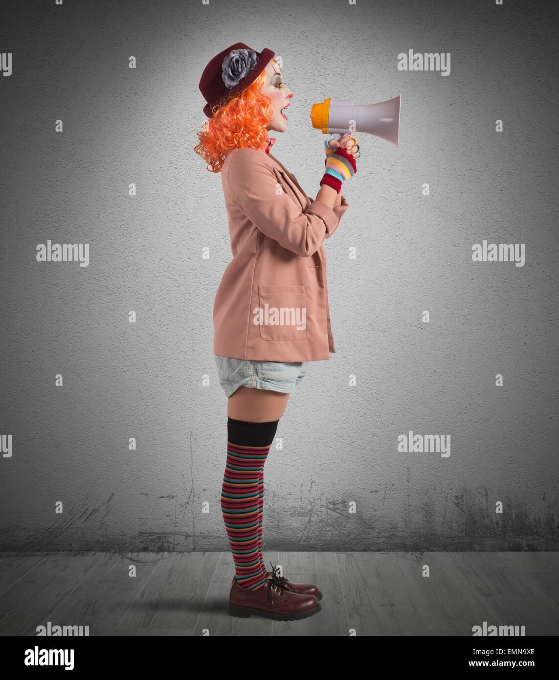 Ad of the clown Stock Photo - Alamy