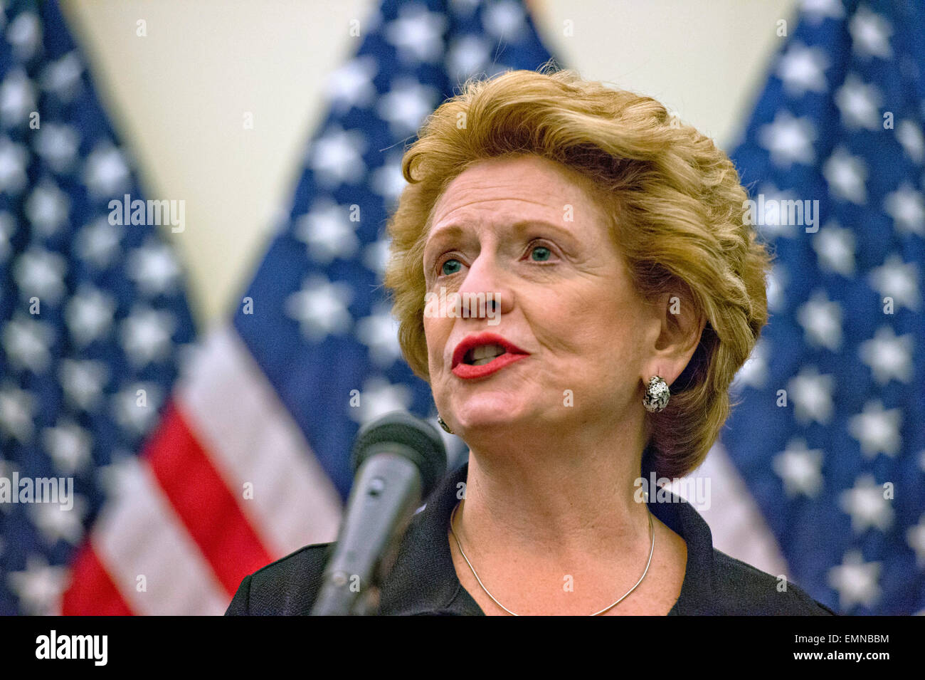 US Democratic Senator Debbie Stabenow joins other Senators for a press ...