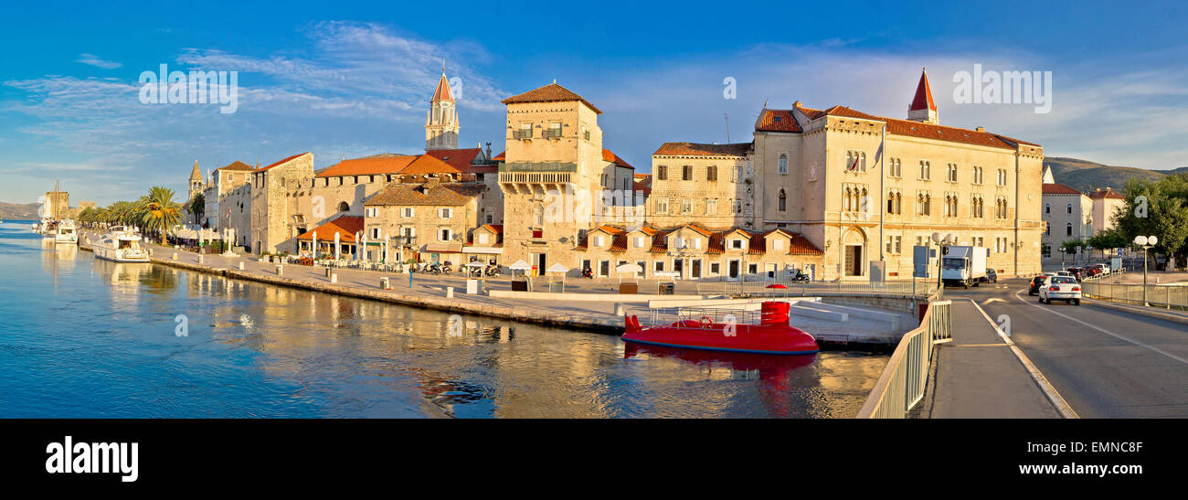 UNESCO town of Trogir waterfront panorama, Dalmatia, Croatia Stock ...