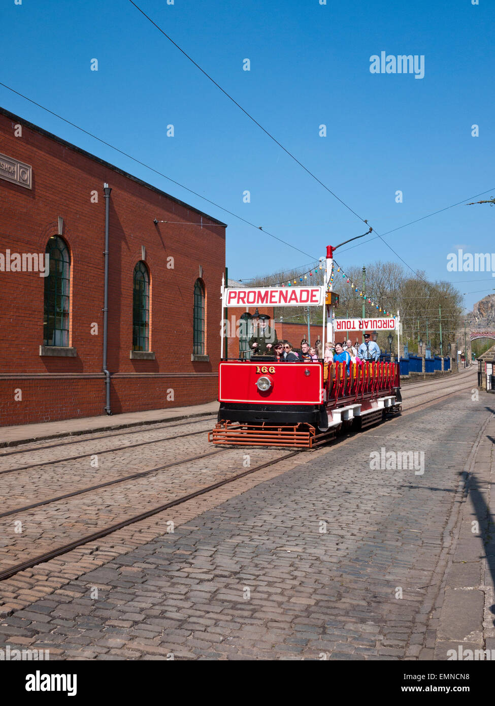 Vintage Promenade Tram at the Crich Tram Museum,Crich,Matlock ...