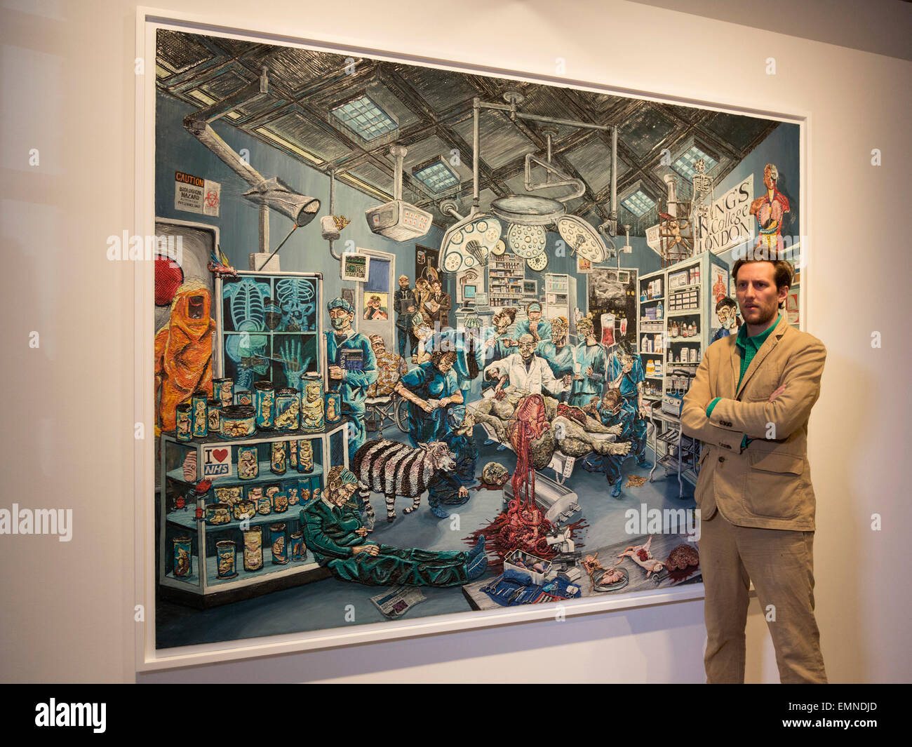 London, UK. 22 April 2015. Pictured: artist Henry Hudson. A monumental ...