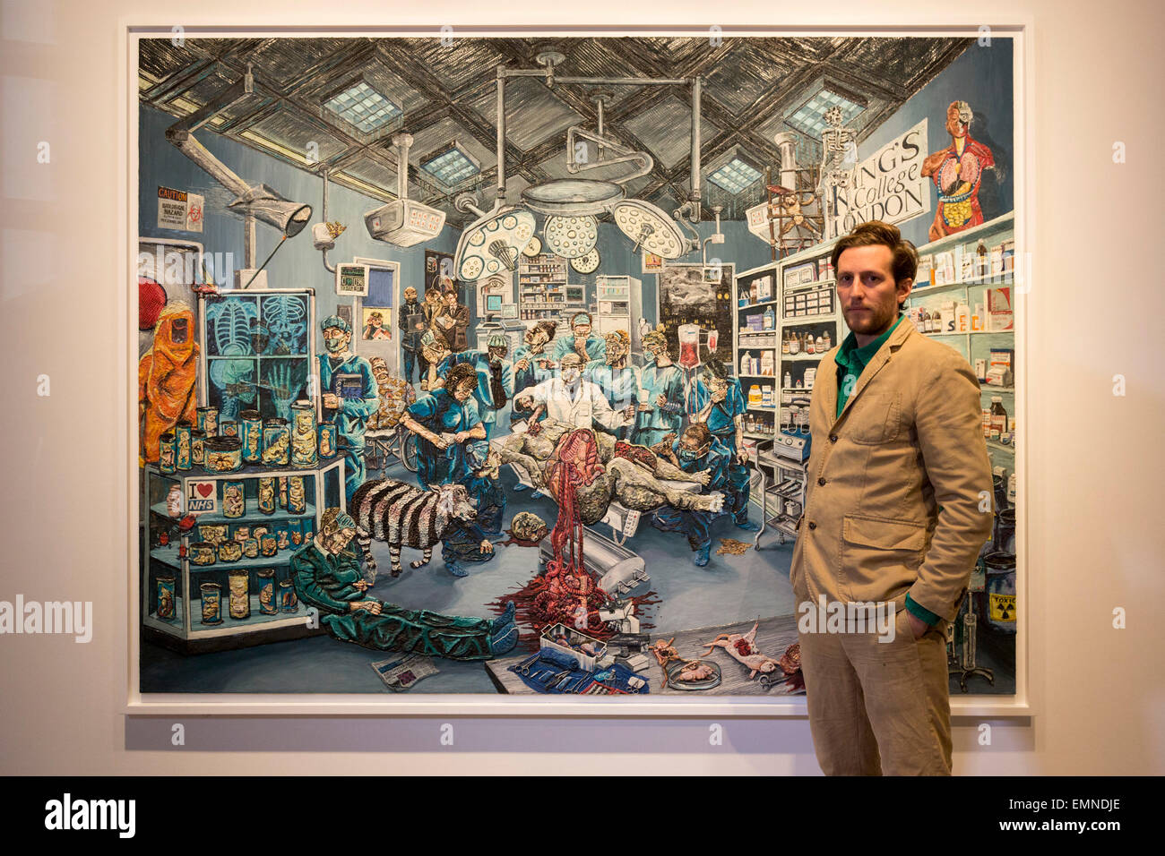 London, UK. 22 April 2015. Pictured: artist Henry Hudson. A monumental ...