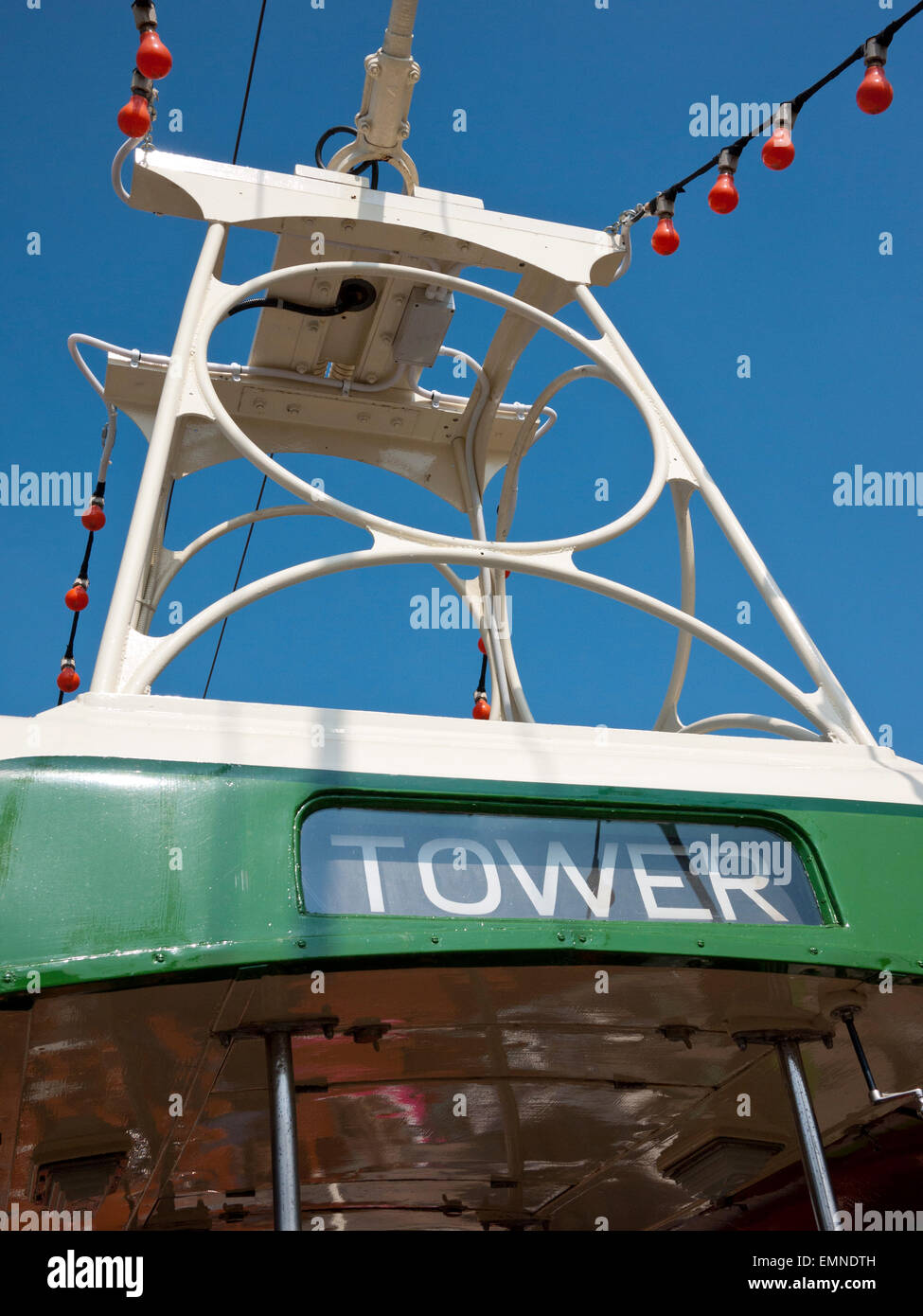 Close up view of a Blackpool Tram at the Crich Tram Museum, Crich ...