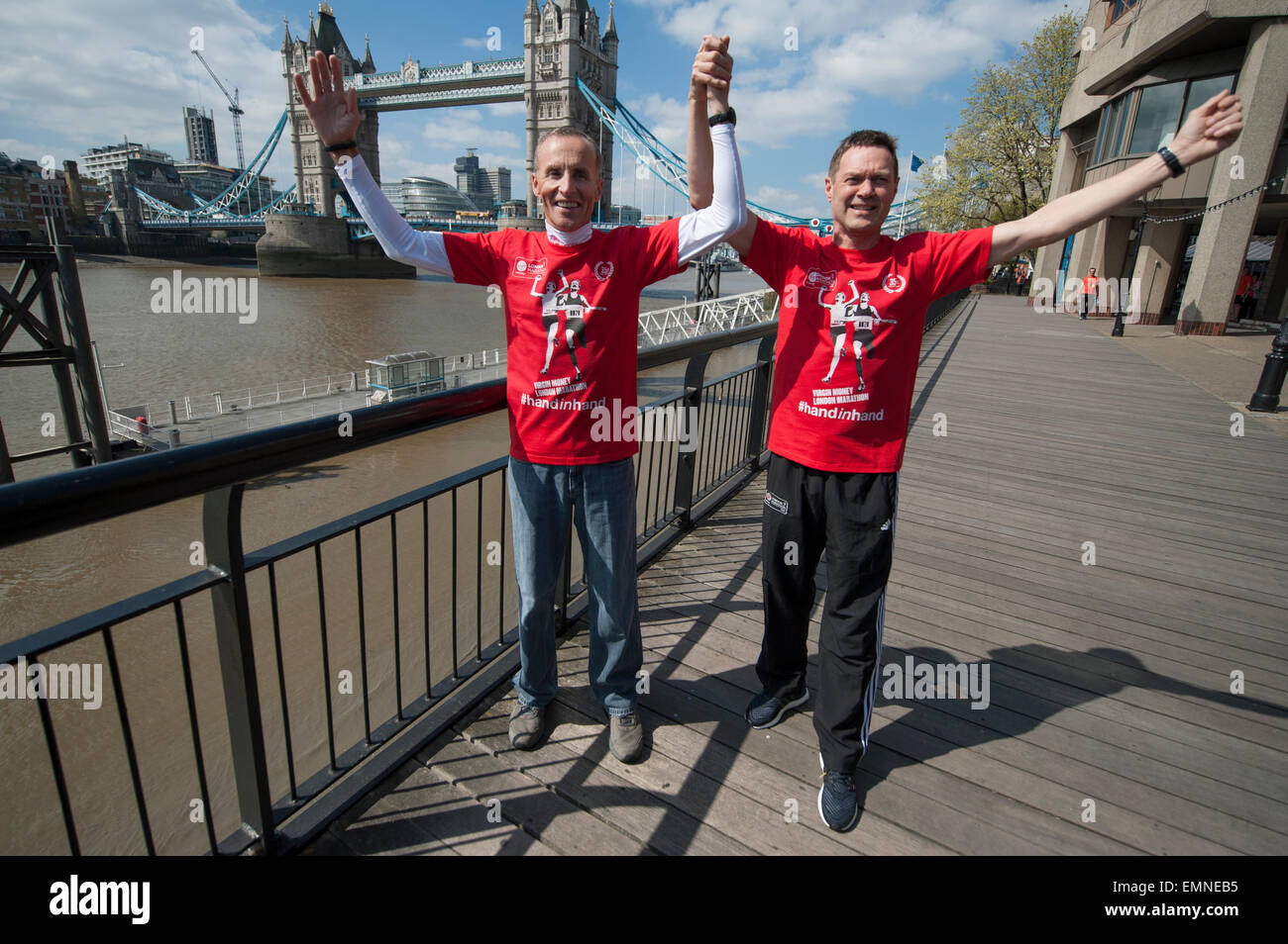 Tower Hotel, London, UK. 22nd April, 2015. Dick Beardsley and Inge ...