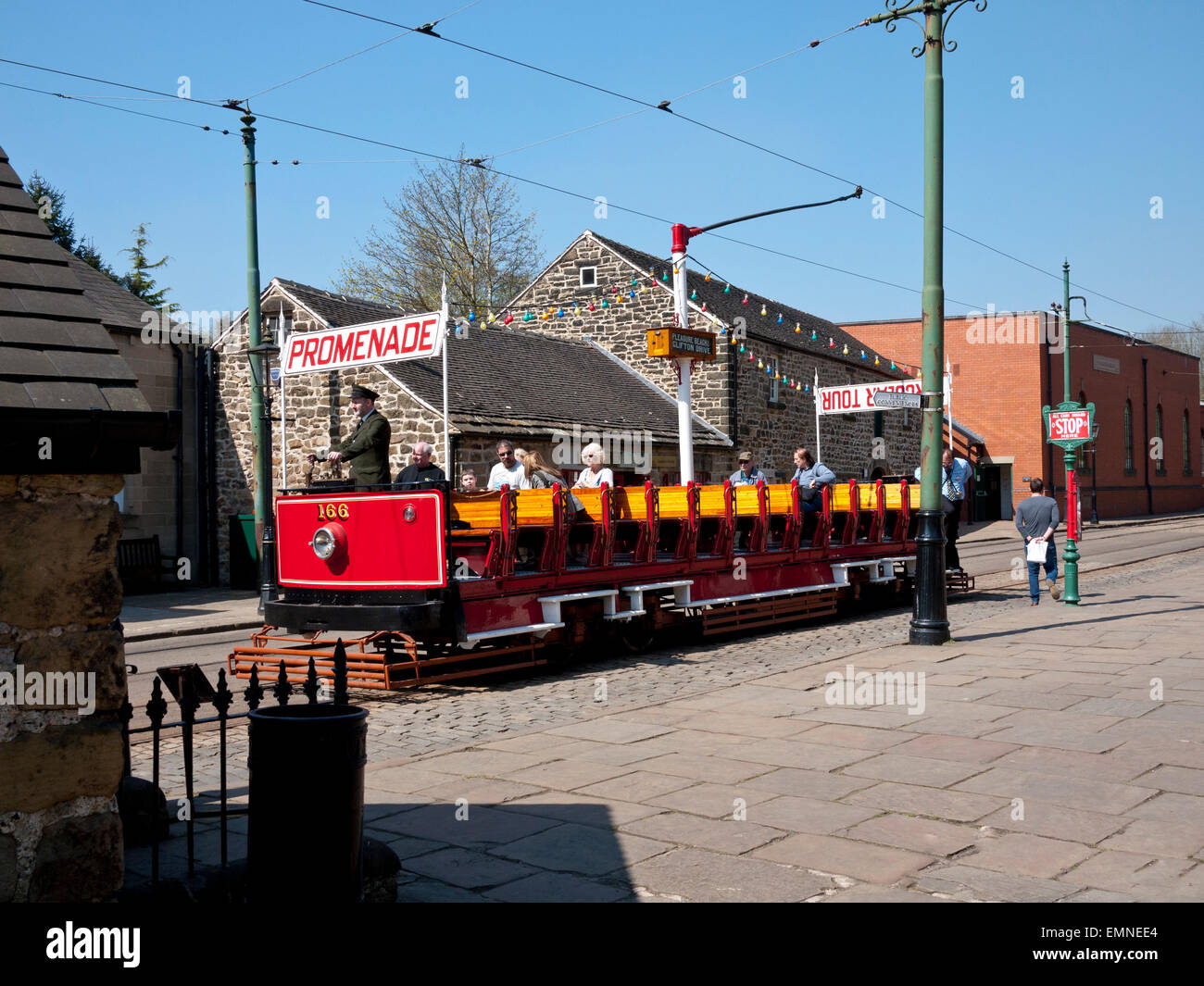 Vintage Promenade Tram at the Crich Tram Museum,Crich,Matlock ...