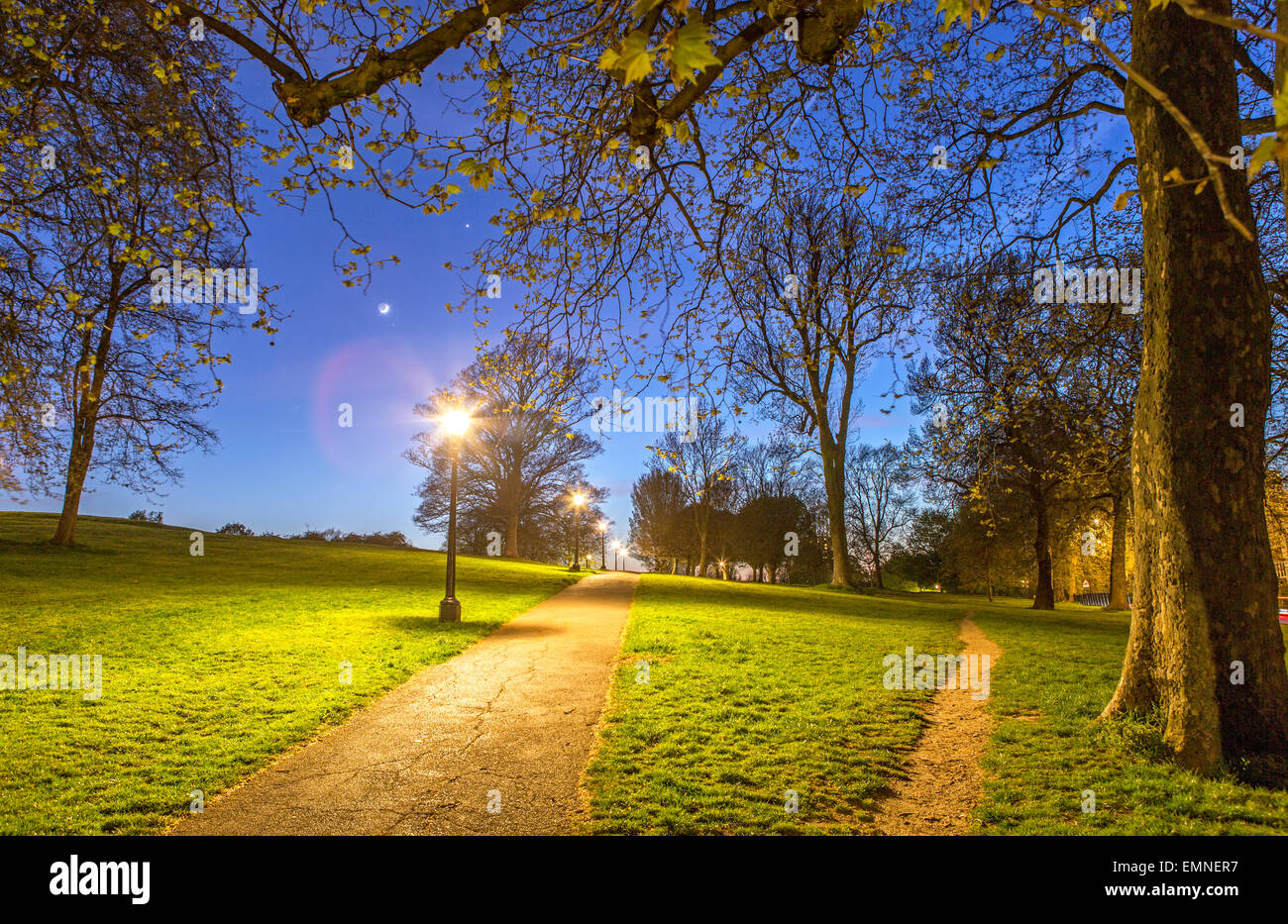 Primrose Hill At Night London UK Stock Photo - Alamy