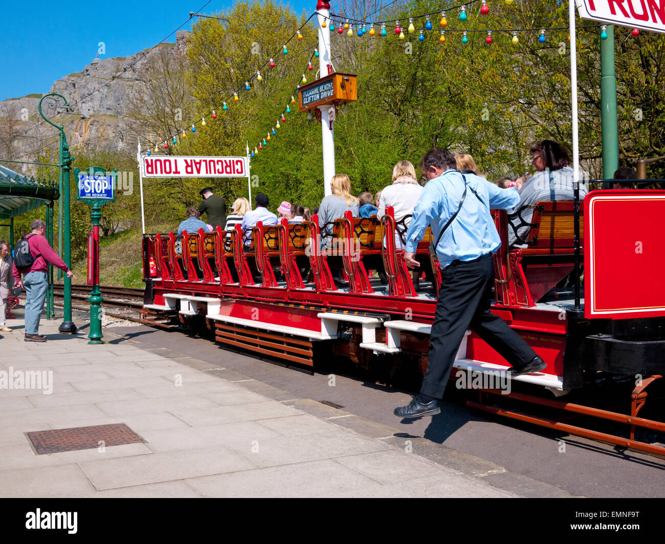 Vintage Promenade Tram at the Crich Tram Museum,Crich,Matlock ...