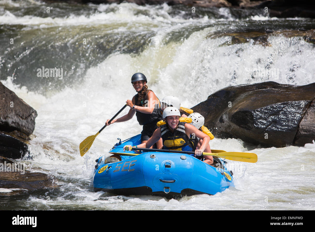 Bull Sluice rapid on Chattooga River Stock Photo - Alamy