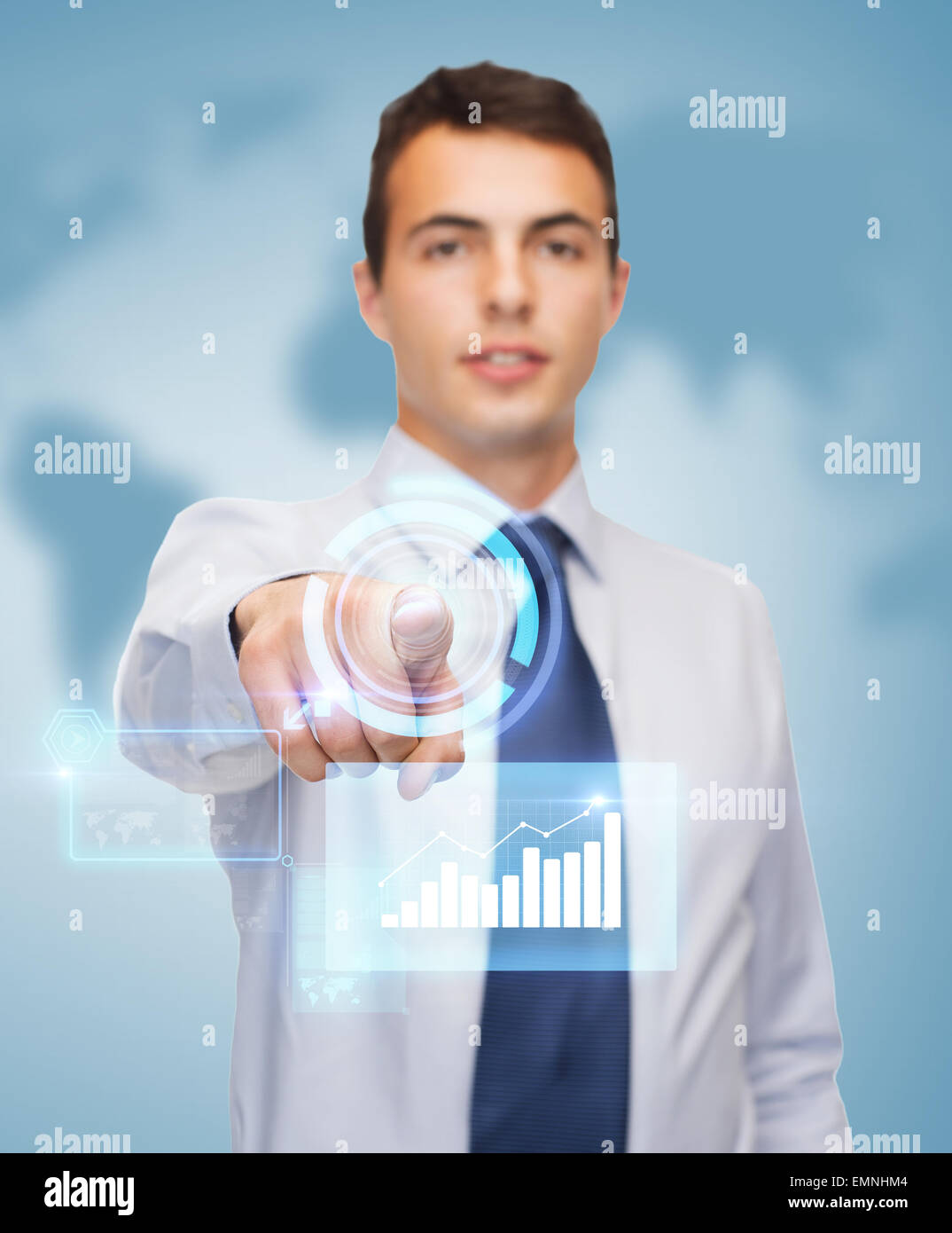 Business man pointing finger hi-res stock photography and images - Alamy