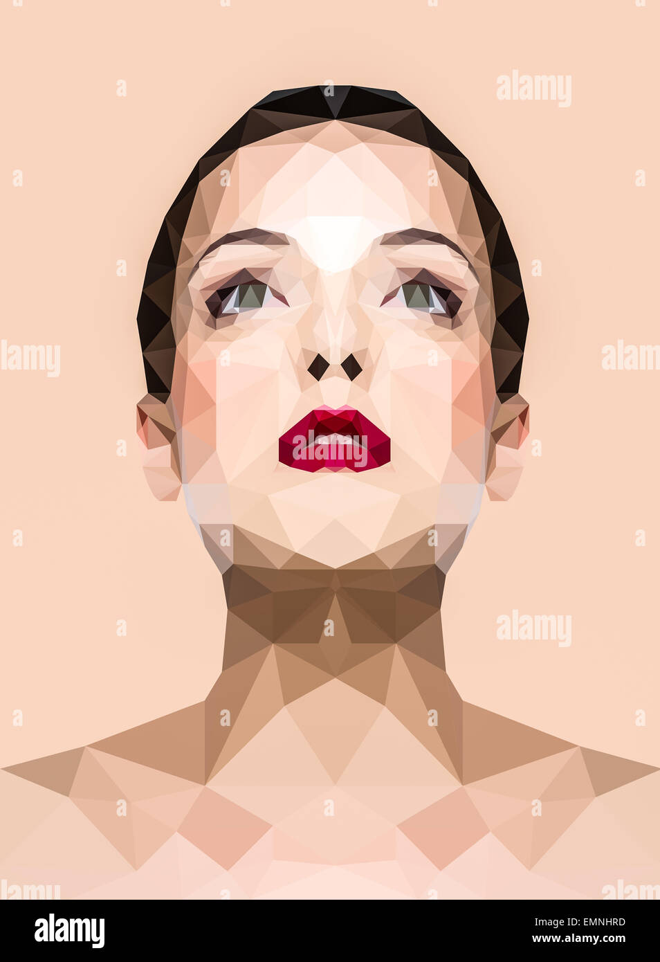 Polygonal portrait hi-res stock photography and images - Alamy