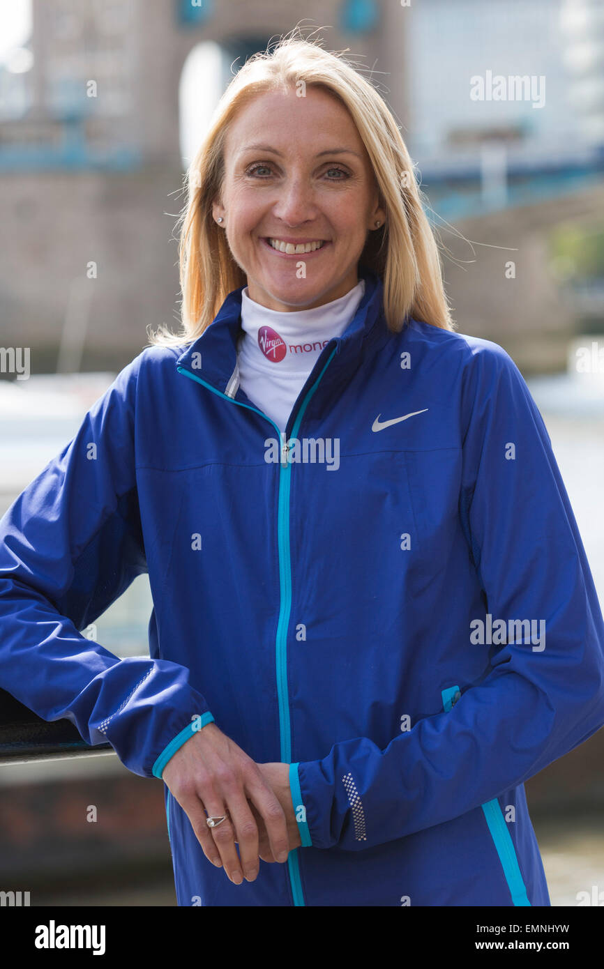 London, UK. 22 April 2015. British long-distance runner Paula Radcliffe ...