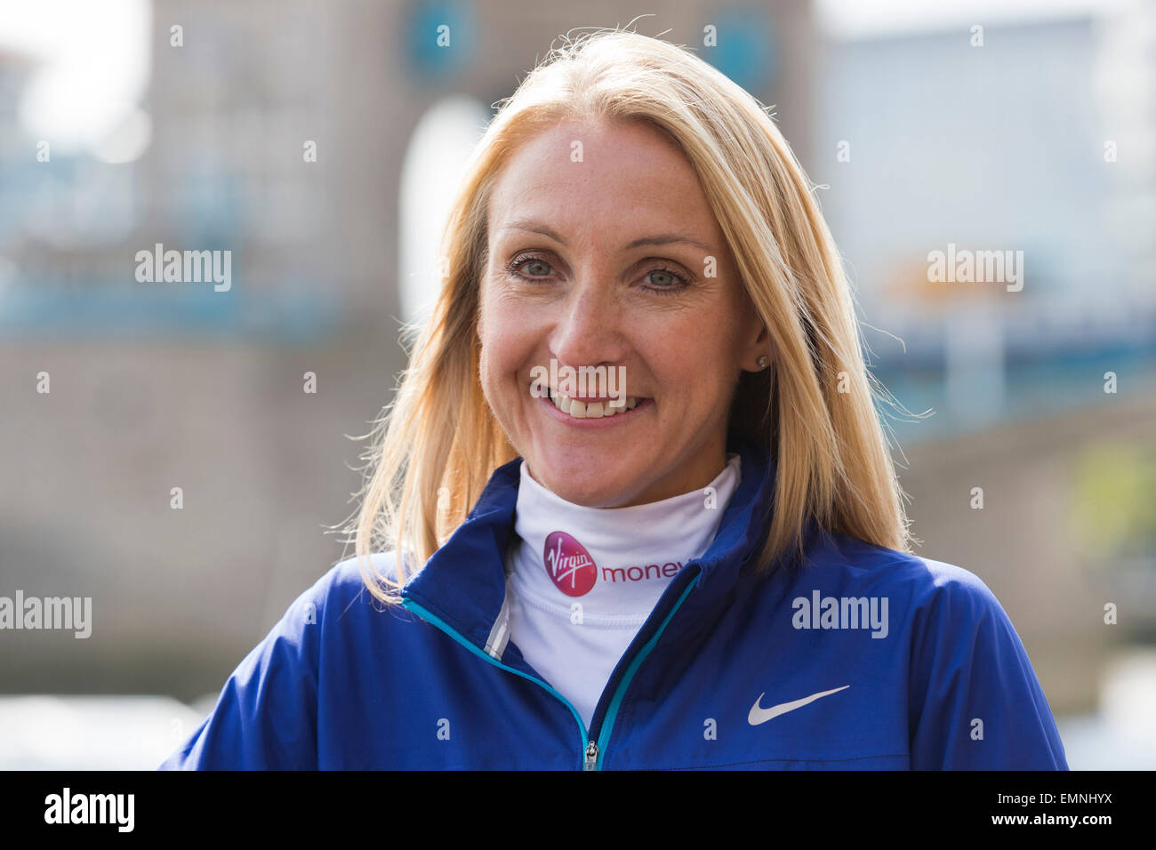 London, UK. 22 April 2015. British long-distance runner Paula Radcliffe ...