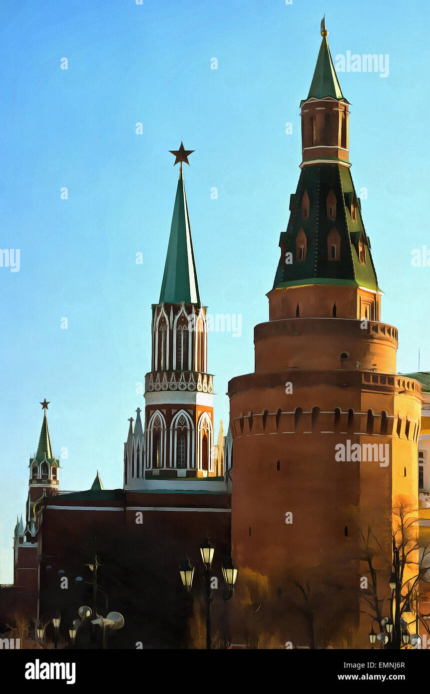Illustrations kremlin illustration kremlin hi-res stock photography and ...