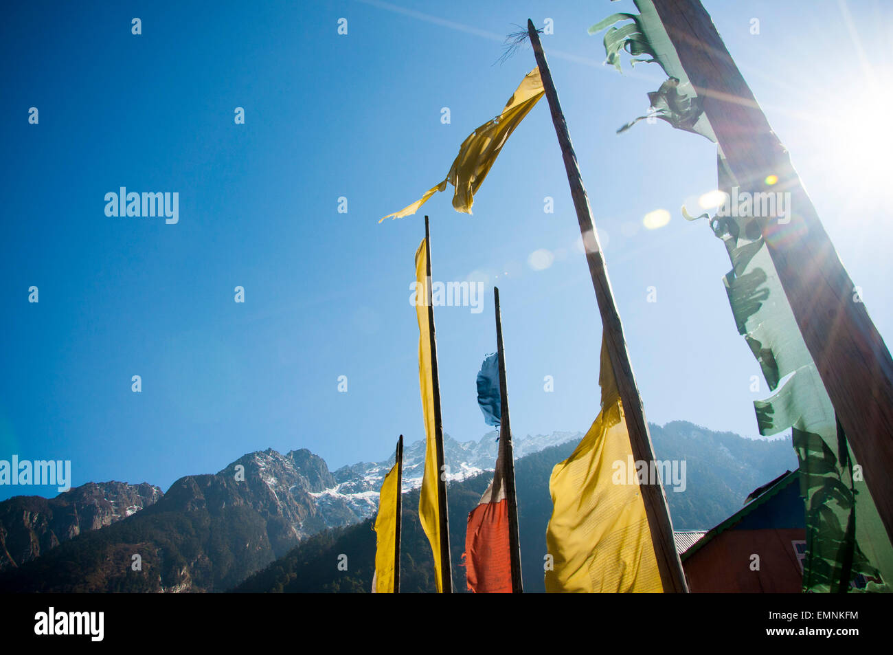 Buddhist Prayer Flags Sikkim India High Resolution Stock Photography ...