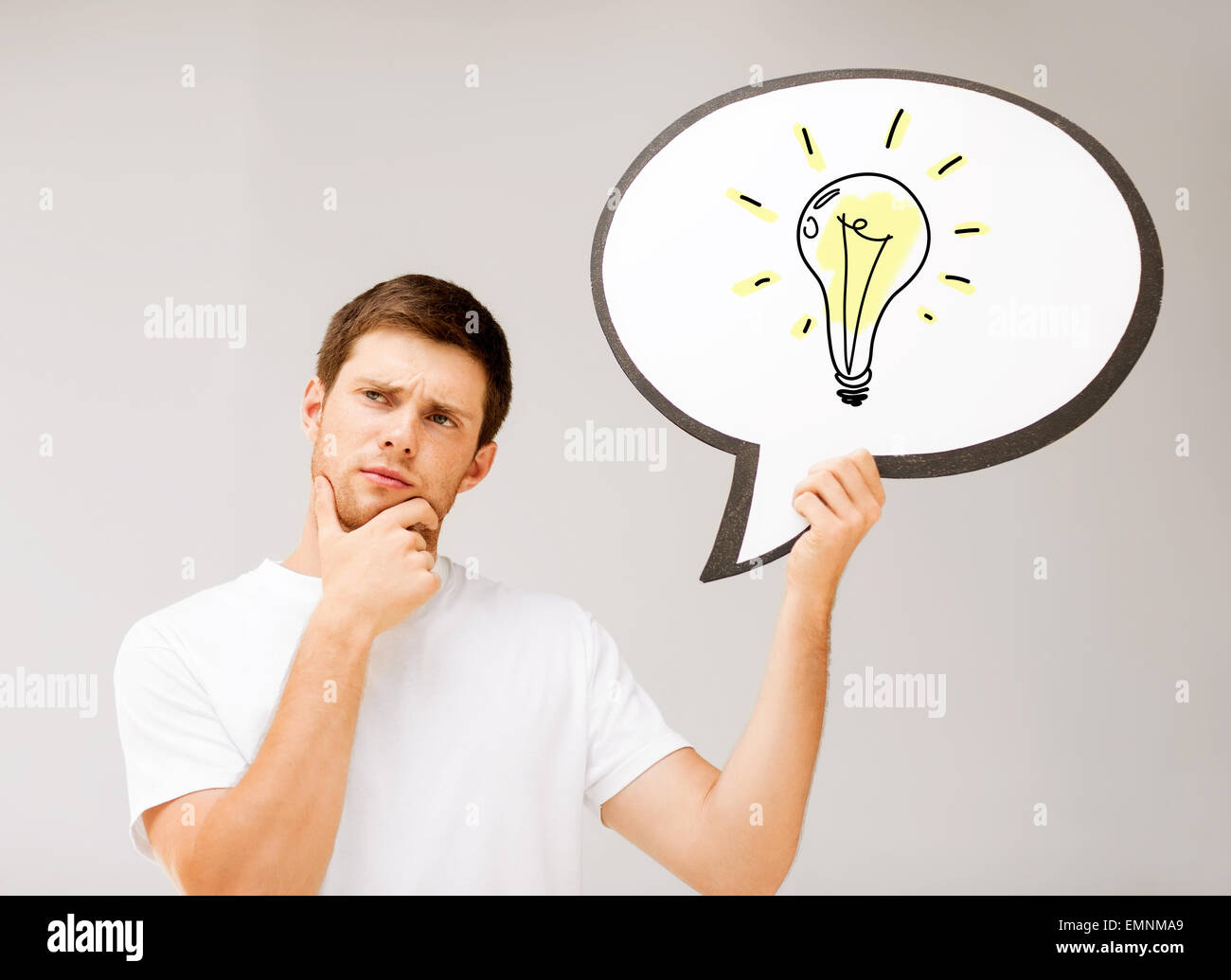 Person Thinking Light Bulb