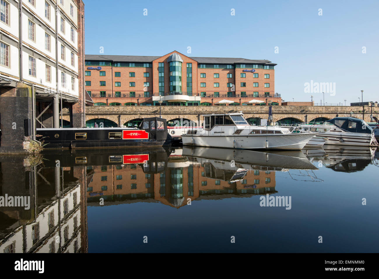 Reflections at Victoria Quay, Sheffield City Centre in South Yorkshire ...