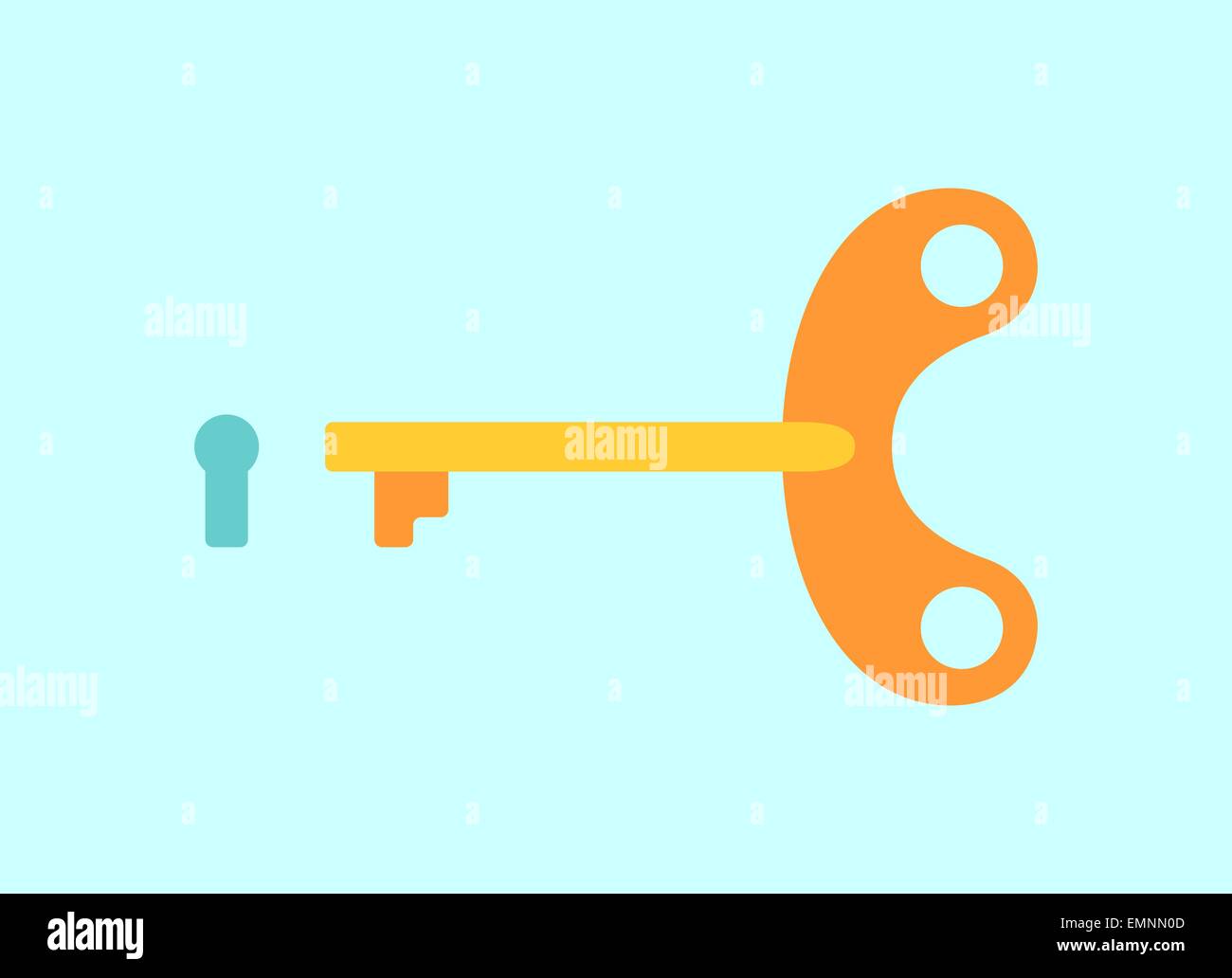 Key and keyhole. Symbol, icon, vector illustration Stock Vector Image ...