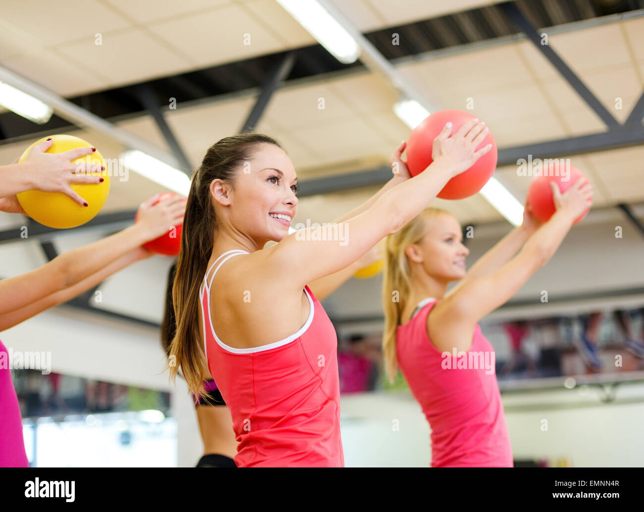 group of people working out with stability balls Stock Photo - Alamy
