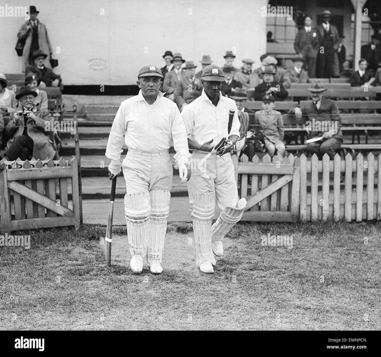West Indian cricket team in England in 1933 Archie Wiles (l) and George ...