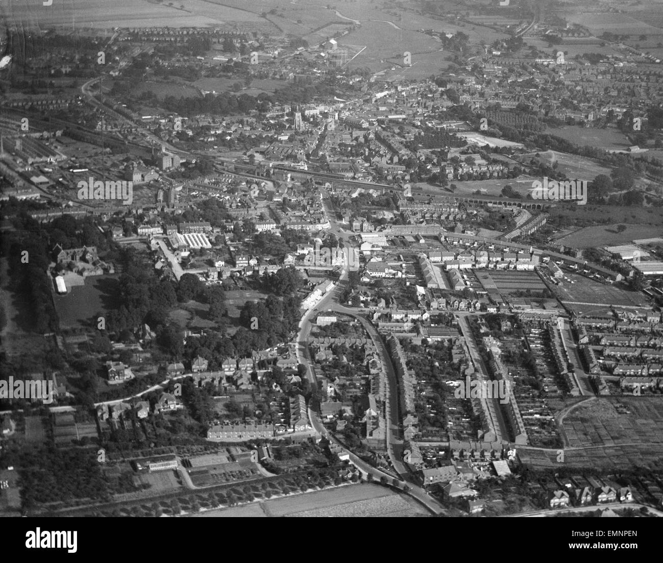 Aerial view of Chelmsford. Circa 1926 Stock Photo - Alamy