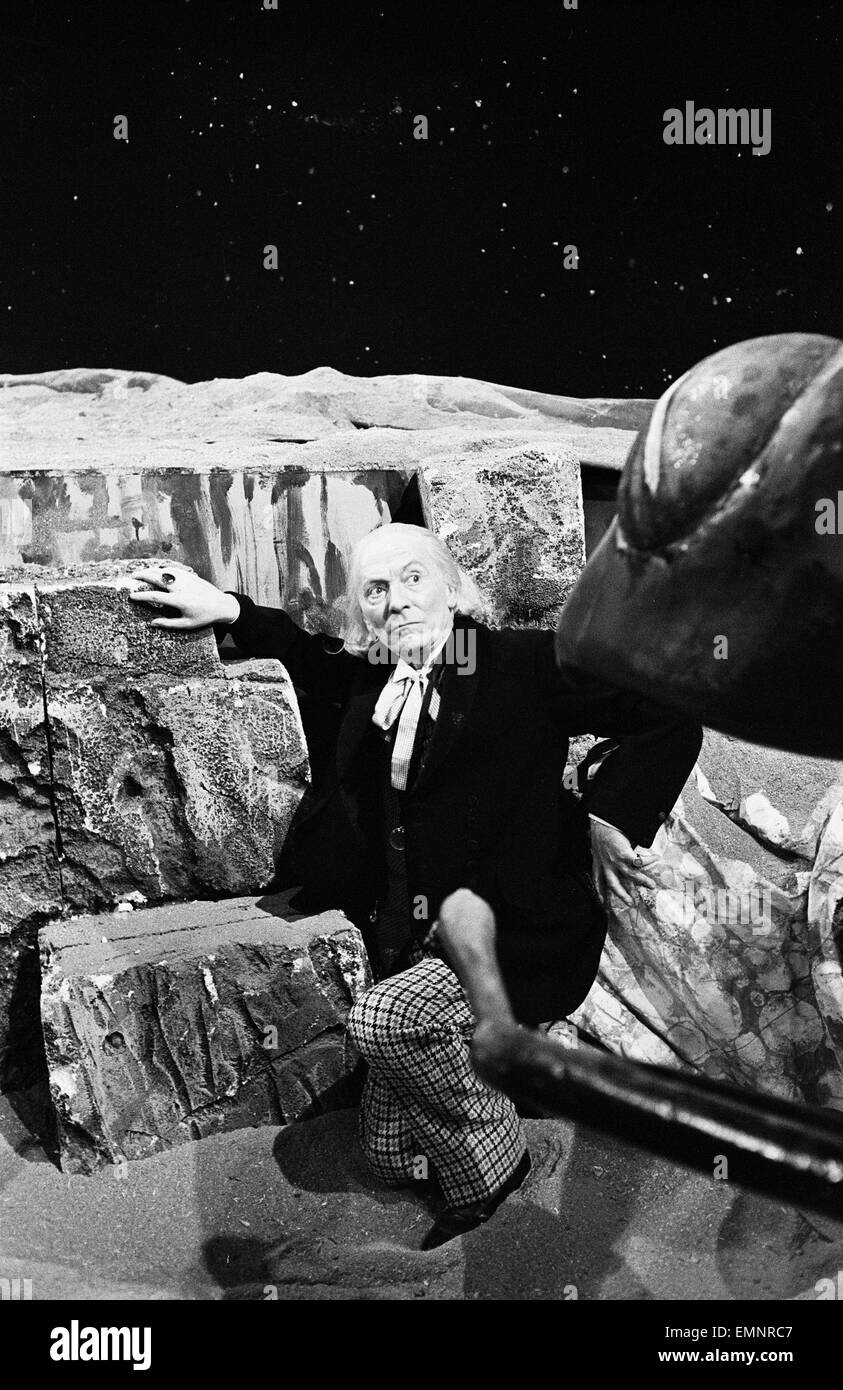 Actor William Hartnell - the first Doctor - pictured during rehearsals ...